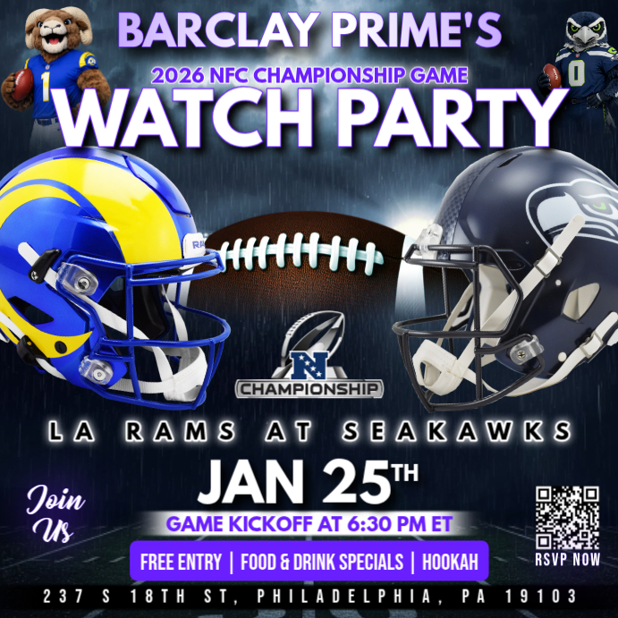 NFC Championship Game 2026: Seahawks vs Rams Watch Party Instagram Post ...