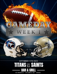 NFL 2023 WEEK 1 FLYER raiders VS broncos Template | PosterMyWall