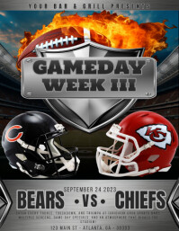 NFL 2023 WEEK 1 FLYER PACKERS VS Bears Template | PosterMyWall