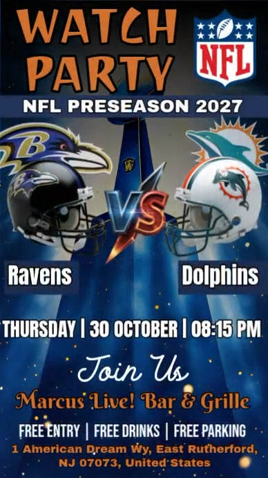 Nfl Watch Party Instagram Reel Template | PosterMyWall