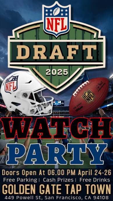 Modèle NFL Drafts 2025 Watch Party Instagram Story | PosterMyWall