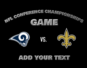 NFL CONFERENCE CHAMPIONSHIP GAME Template | PosterMyWall