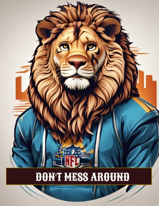 NFL LION Template | PosterMyWall
