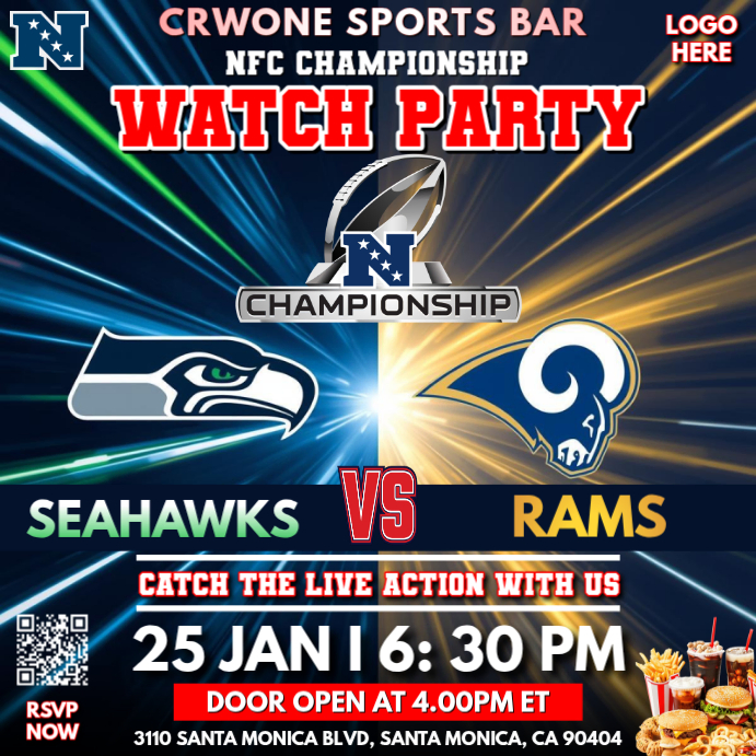 NFL Playoff 2026: Chicago Bears vs. Los Angeles Rams Watch Party Social ...
