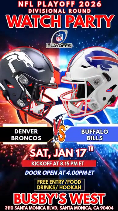 Nfl Playoff 2026: Denver Broncos Vs. Buffalo Bills Watch Party Social ...