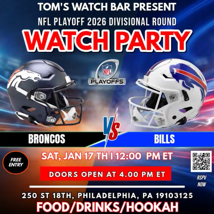 NFL Playoff 2026: Denver Broncos vs. Buffalo Bills Watch Party Social ...