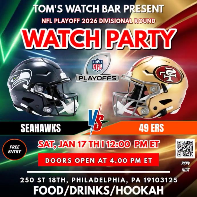 Nfl Playoff 2026: Seattle Seahawks Vs. San Francisco 49ers Watch Party ...