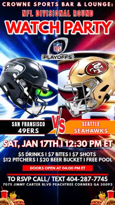 Nfl Playoff 2026: Seattle Seahawks Vs. San Francisco 49ers Watch Party ...