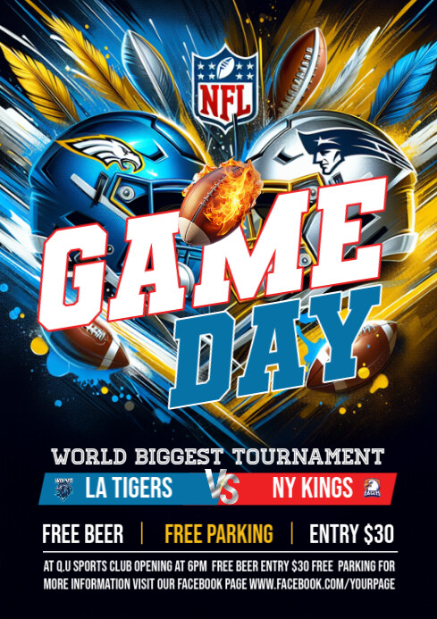 Copy of Nfl Playoff Event Flyer A4 | PosterMyWall