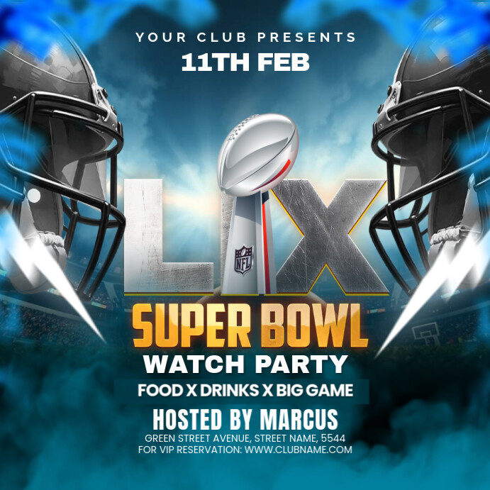 Copy of NFL PLAYOFFS, super bowl flyer | PosterMyWall