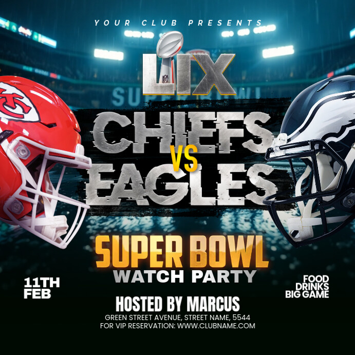 Copy of NFL PLAYOFFS, super bowl flyer | PosterMyWall