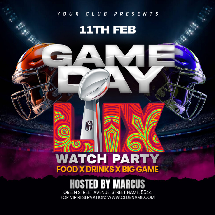 Copy of NFL PLAYOFFS, super bowl flyer | PosterMyWall