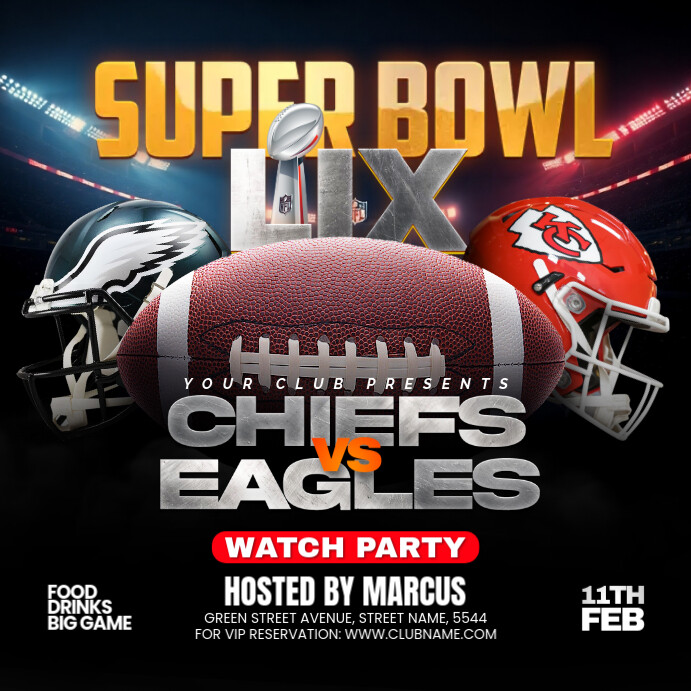 Copy of NFL PLAYOFFS, super bowl flyer | PosterMyWall