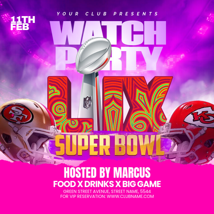 Copy of NFL PLAYOFFS, super bowl flyer | PosterMyWall