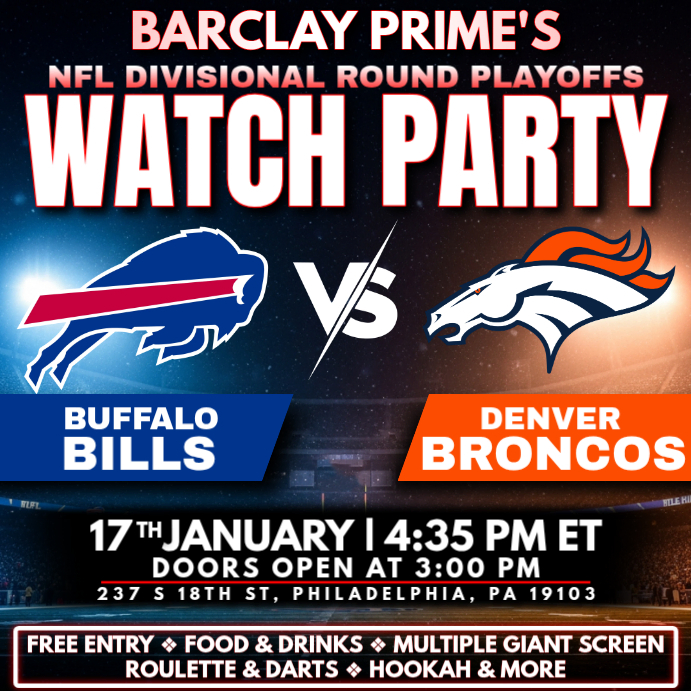 NFL Playoffs 2026: Buffalo Bills at Denver Broncos Watch Party Social ...