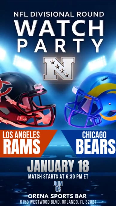 NFL Playoffs 2026: Los Angeles Rams at Chicago Bears Watch Party ...