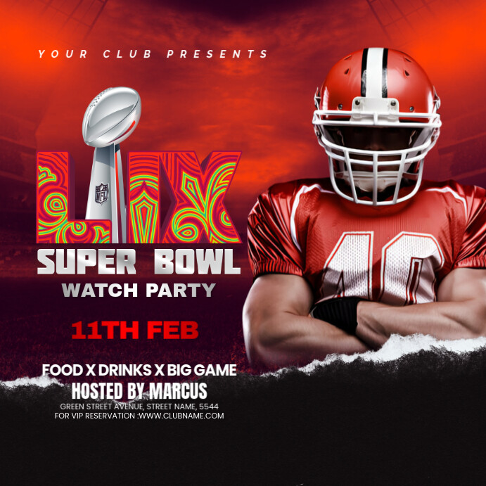 Copy of NFL PLAYOFFS chiefs vs 49ers, super bowl flyer | PosterMyWall