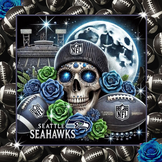 NFL Seattle SEAHAWKS Template | PosterMyWall
