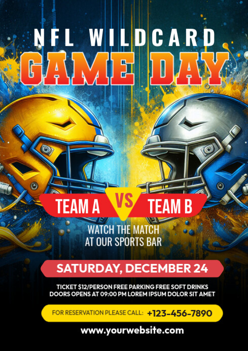 NFL Super Bowl flyer Template | PosterMyWall