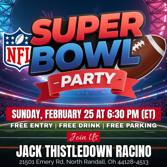 NFL Super Bowl Party 2026 NFL Final Watch Party Instagram Story ...