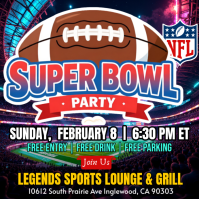 NFL Super Bowl Party 2026 NFL Final Watch Party Instagram Story ...