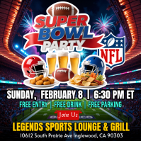 NFL Super Bowl Party 2026 NFL Final Watch Party Instagram Story ...