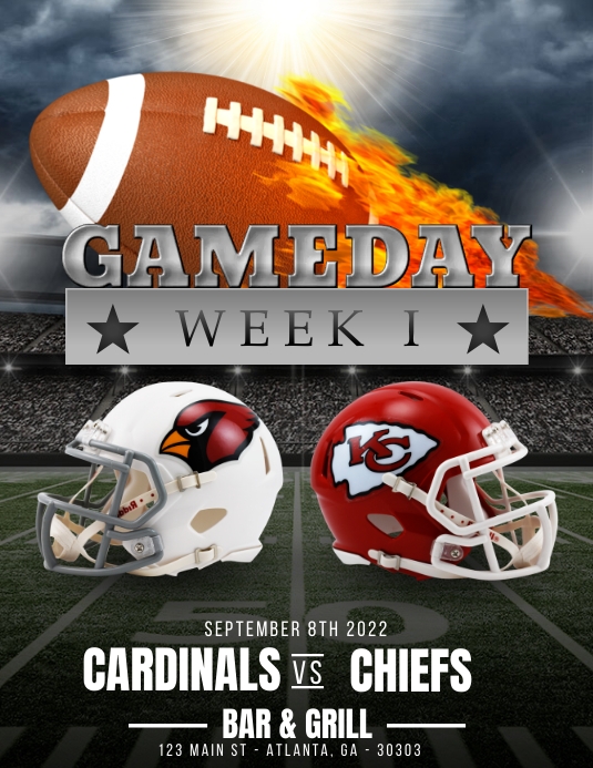 Copy of NFL WEEK 1 FLYER CARDINALS VS CHIEFS | PosterMyWall