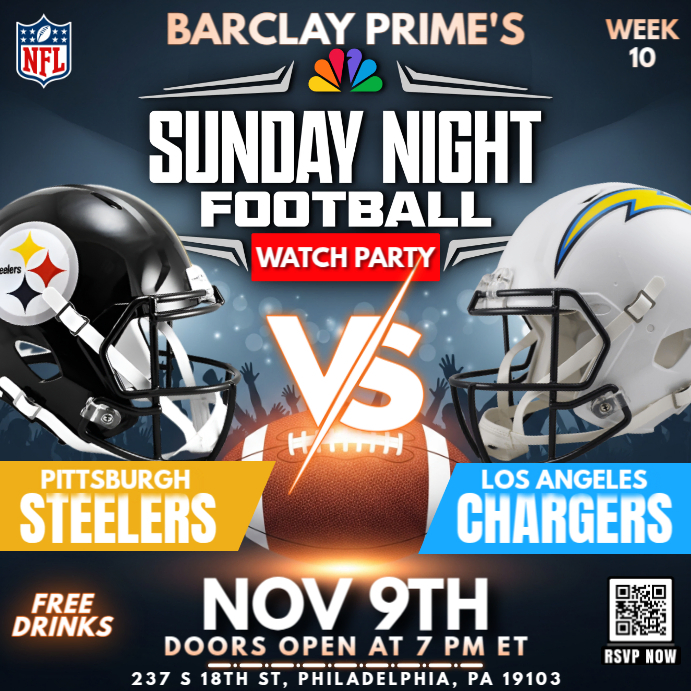Copy of NFL Week 10: Pittsburgh Steelers @ Los Angeles Chargers Watch ...