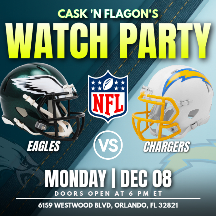 NFL Week 14: Philadelphia Eagles VS Los Angeles Chargers Watch Party ...