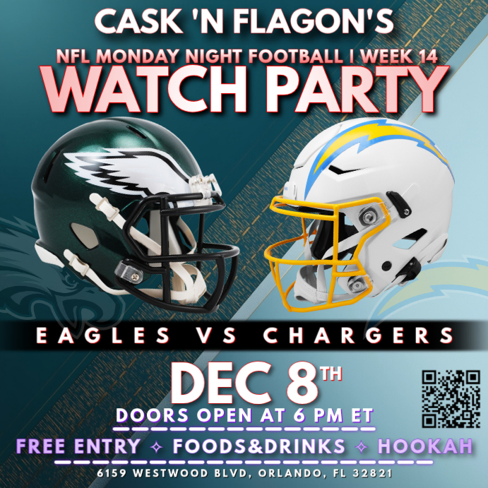 NFL Week 14: Philadelphia Eagles @ Los Angeles Chargers Watch Party ...