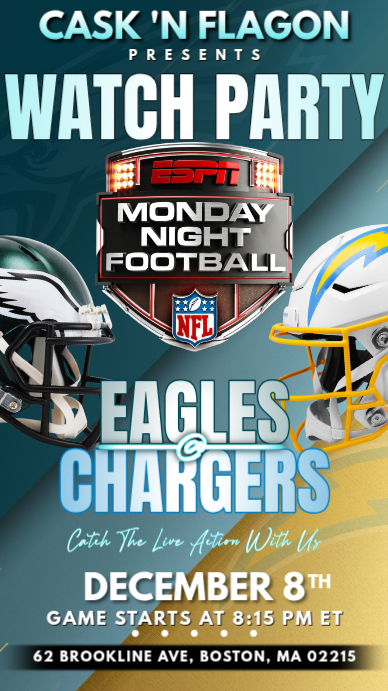 NFL Week 14: Philadelphia Eagles @ Los Angeles Chargers Watch Party ...
