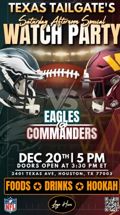 NFL Week 16: Philadelphia Eagles @ Washington Commanders Watch Party ...