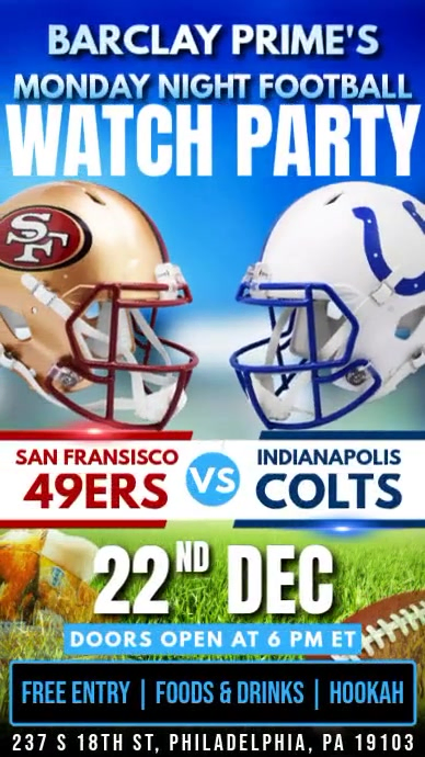 Plantilla de NFL Week 16: San Francisco 49ers @ Indianapolis Colts ...