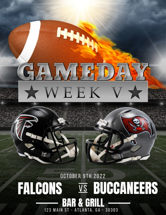 Copy of NFL WEEK 5 FLYER FALCONS VS BUCCANEERS | PosterMyWall