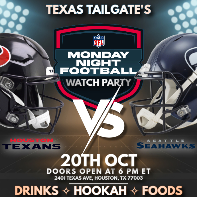 NFL Week 7: Houston Texans @ Seattle Seahawks Watch Party Instagram ...