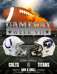 NFL WEEK 7 FLYER texas vs raiders Template | PosterMyWall