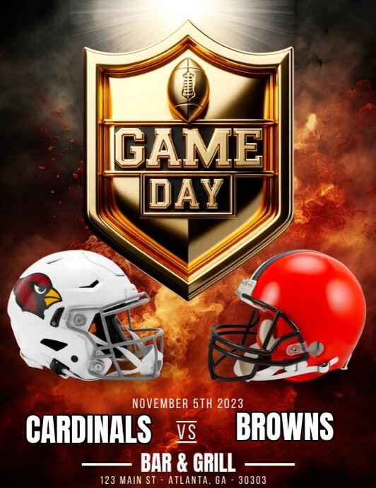 Copy of NFL WEEK FLYER arizona cardinal vs cleveland | PosterMyWall