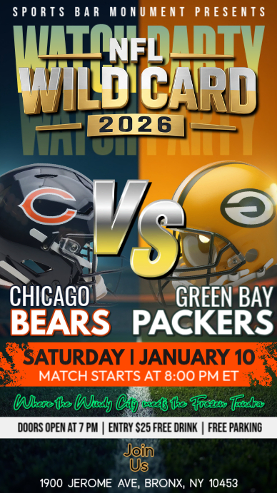 Modèle NFL Wild Card Round 2026 : Chicago Bears vs Green Bay Packers ...
