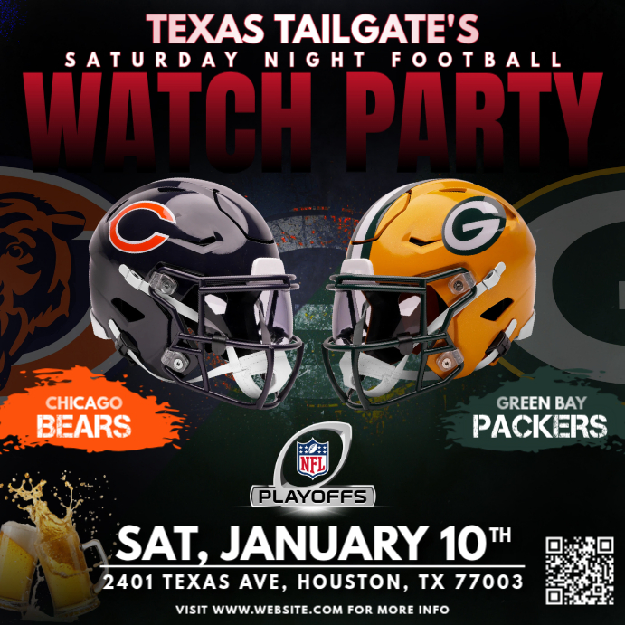Plantilla de NFL Wild Card Weekend: Green Bay Packers at Chicago Bears ...