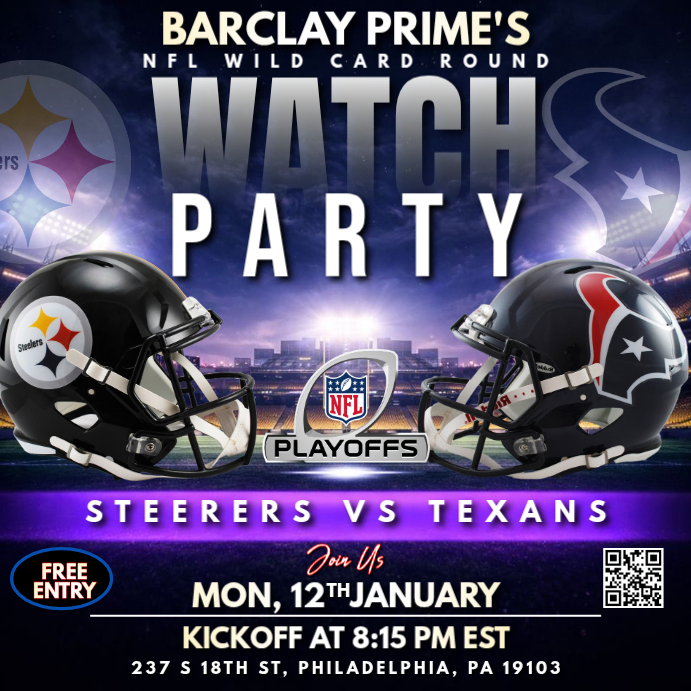 Plantilla de NFL Wild Card Weekend: Houston Texans Vs Pittsburgh ...