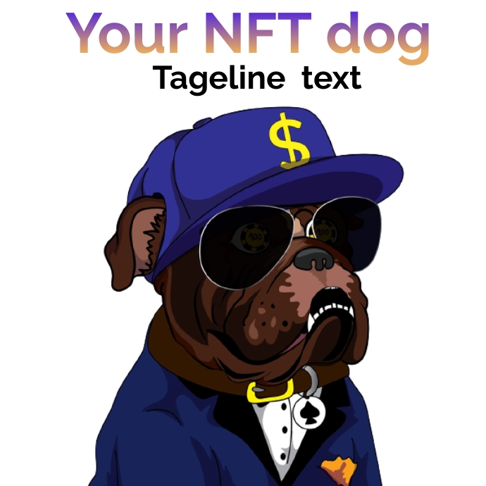NFT dog logo Template | PosterMyWall