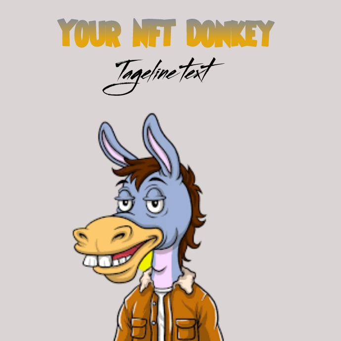 Copy of NFT donkey logo | PosterMyWall
