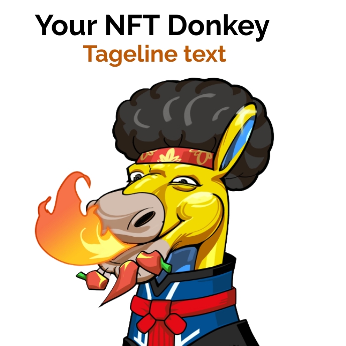 Plantilla de Nft Flamy Burro | PosterMyWall