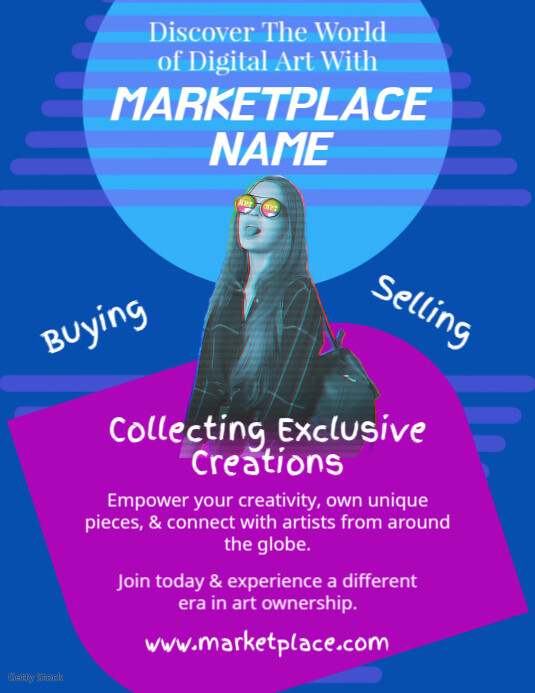 Copy of NFT Marketplace Flyer Template Ad (us Letter) | PosterMyWall