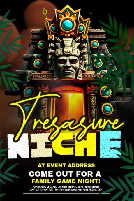 Niche Treasure Gaming Poster Template | PosterMyWall