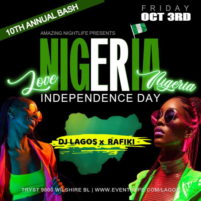 nIGERIA iNDEPENDENCE iNSTAGRAM FLYER TEMPLATE | PosterMyWall
