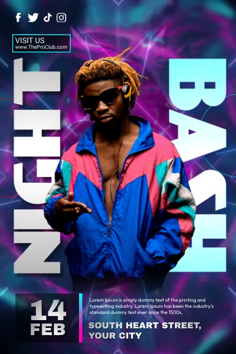 Night Bash Poster Video Template | PosterMyWall