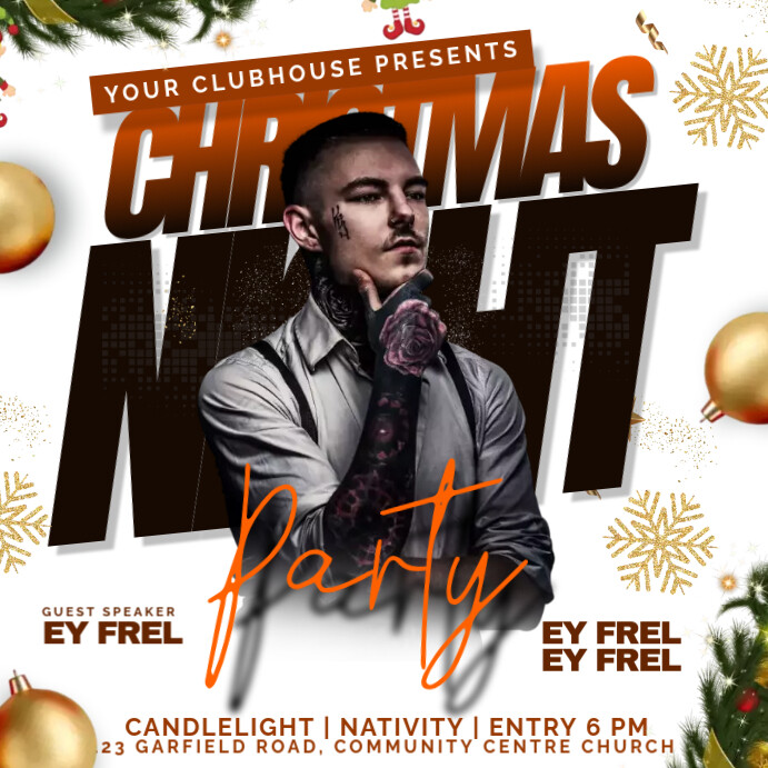 Plantilla de night christmas.a | PosterMyWall