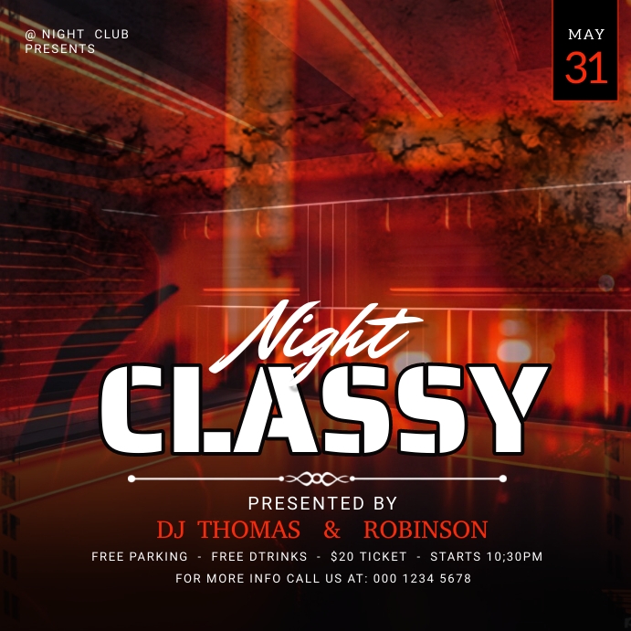 Night Classy Party Template | PosterMyWall