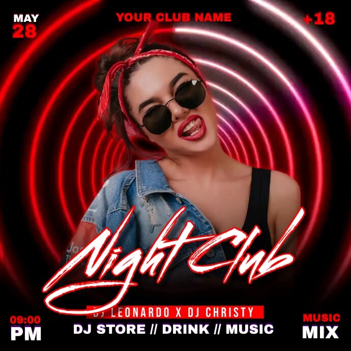 Plantilla de Night Club Ads | PosterMyWall